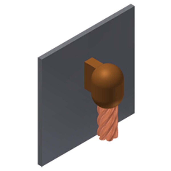 #2 Solid Vert to 1-1/4" - 4" Vert Pipe, Bottom Feed, Parallel Wire Off ...