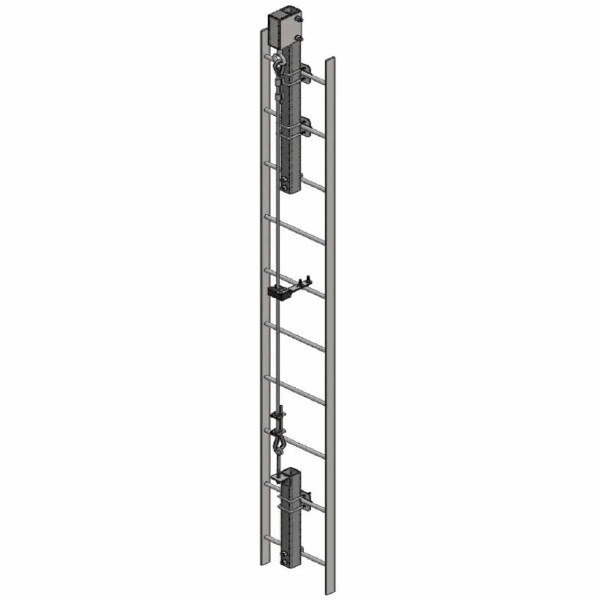 Tuf-Tug Ladder Mount Safety Climb System, 50ft, Galvanized Cable | ASK ...