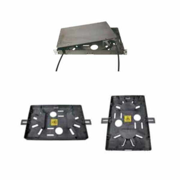 Huber Suhner Fiber Overlength/Slack Box, 1RU, Black | ASK Tower Supply