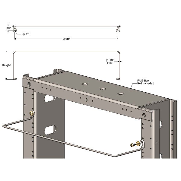 Cable Management, Wire Harness Bracket, 19" Rack, 6" Deep, Black Finish ...